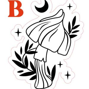 Sticker Mushroom for Water Bottle, Iphone, Macbook, Phone, Phone Case ...