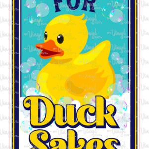 Sticker 16B for Duck Sake Tumbler Label Vinyl Decal PRINTED White Clear ...