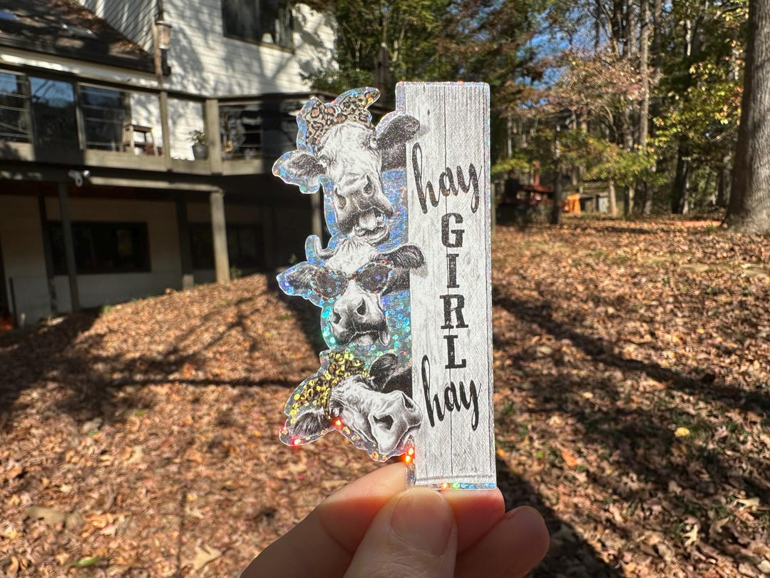 Sticker | 47F | Hay Girl Hay | Waterproof Vinyl Sticker | Glitter ...