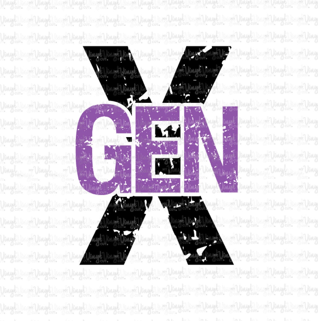 HTV Transfer 1E Gen X Generation X for Fabrics T Shirt Design Contour ...