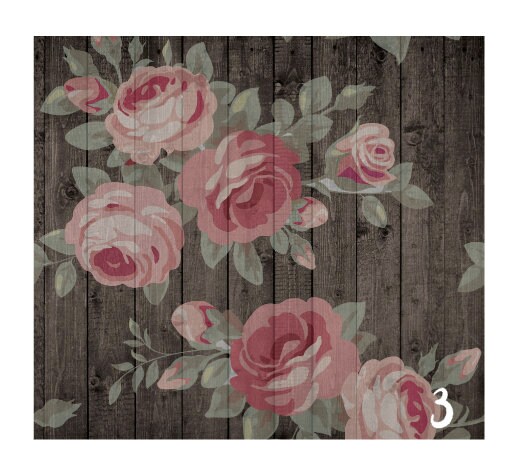 Printed Vinyl Flowers and Wood Floral HTV Heat Transfer Vinyl for ...