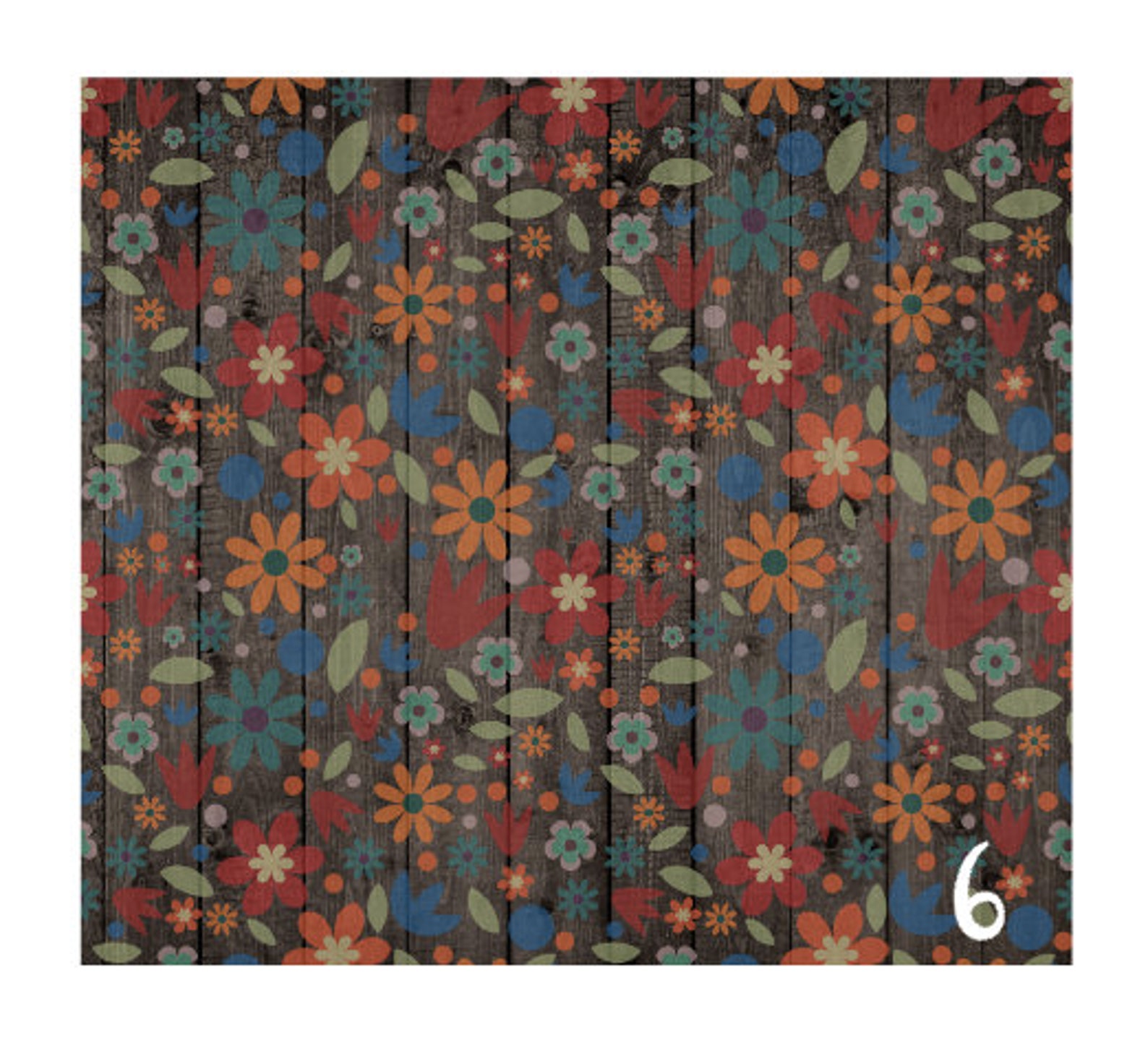 Printed Vinyl Flowers and Wood Floral HTV Heat Transfer Vinyl for ...