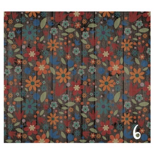 Printed Vinyl Flowers and Wood Floral HTV Heat Transfer Vinyl for ...