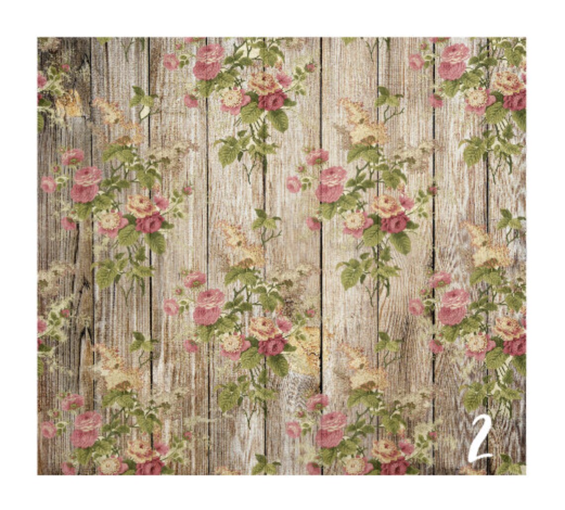 Printed Vinyl Flowers and Wood Floral HTV Heat Transfer Vinyl - Etsy