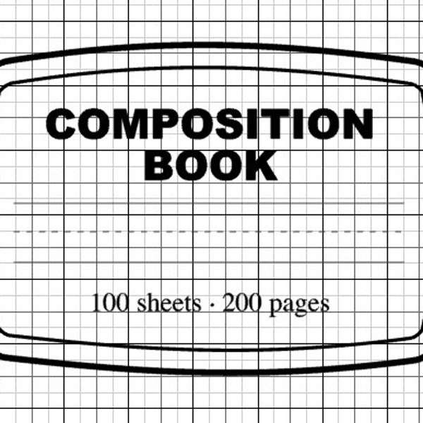 Composition Label Svg - Etsy