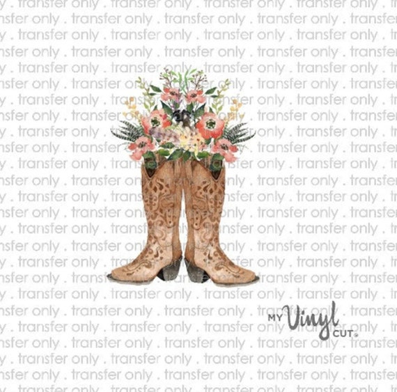 Sticker 13A Brown Cowboy Boots Waterproof Vinyl Sticker - Etsy