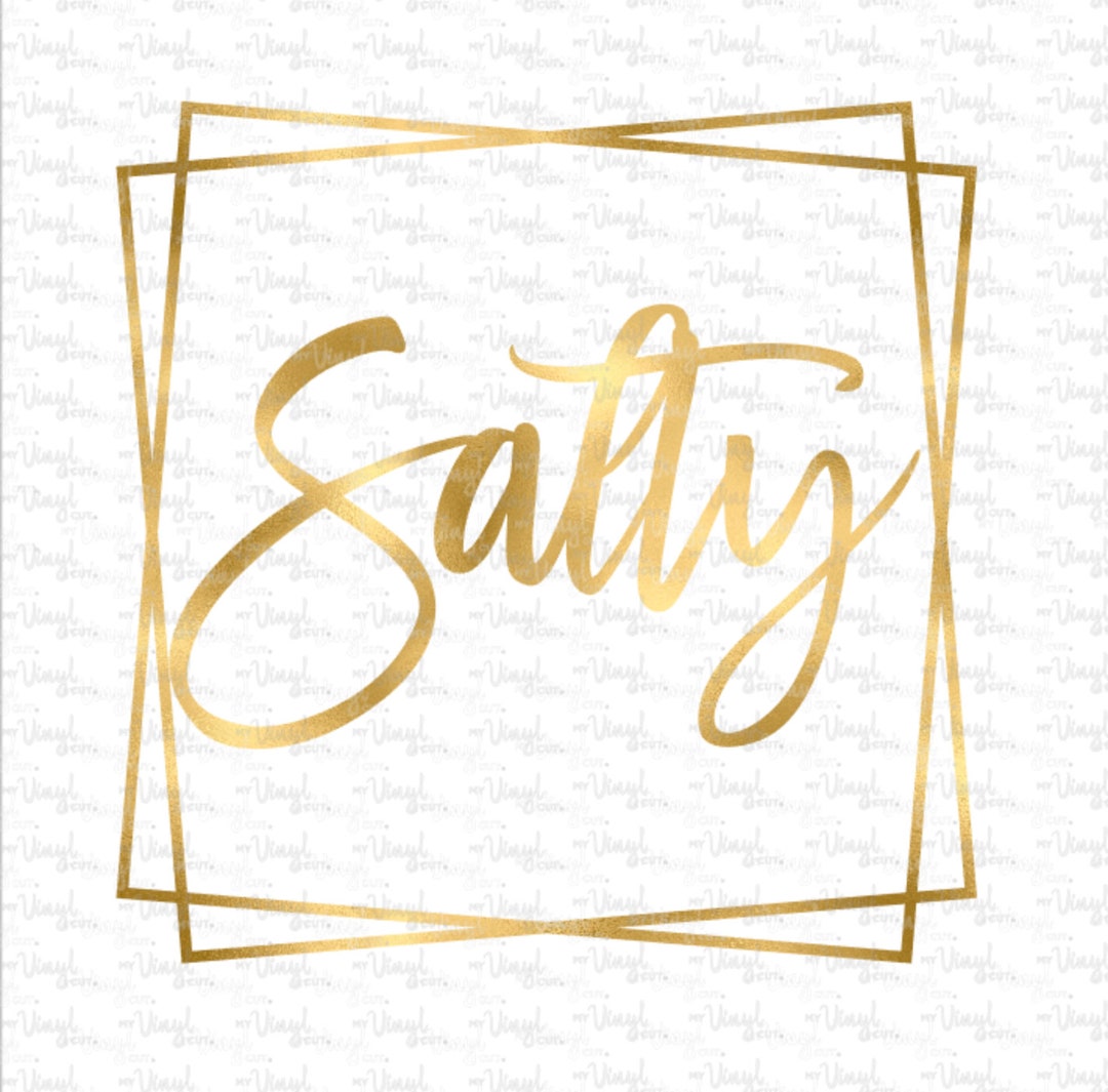 Digital File Salty Gold Shimmer Color With a Double Square Frame PNG ...