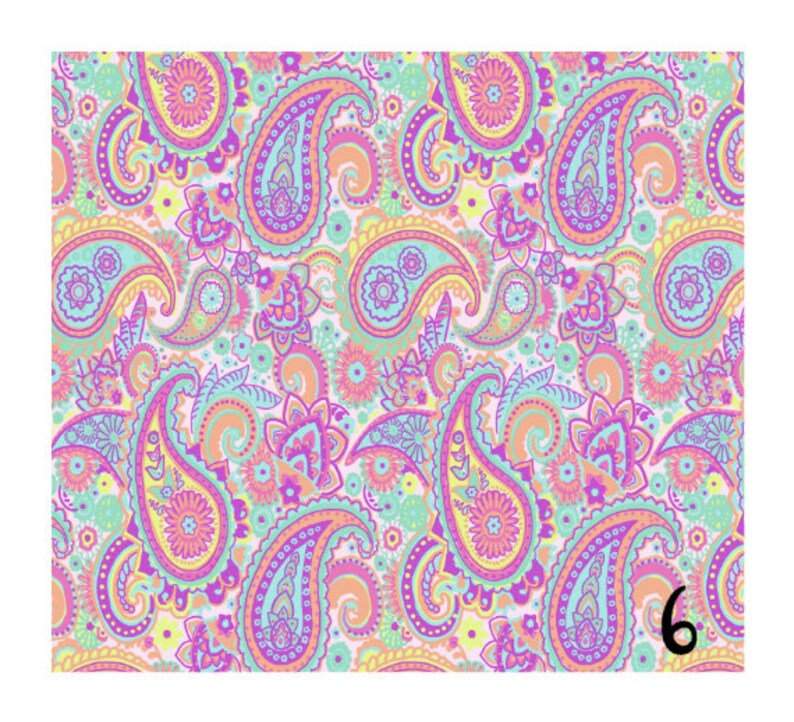 Colorful Paisley Graphics patterned HTV Heat Transfer or | Etsy
