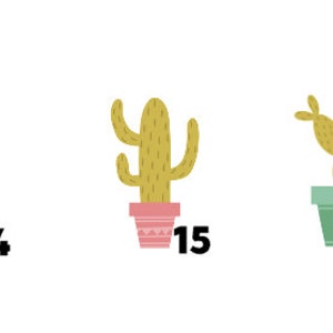 MINI Stickers (#13) Cute Little Cactus Vinyl Stickers Choose One Mini ...