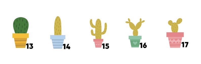 MINI Stickers (#13) Cute Little Cactus Vinyl Stickers Choose One Mini ...