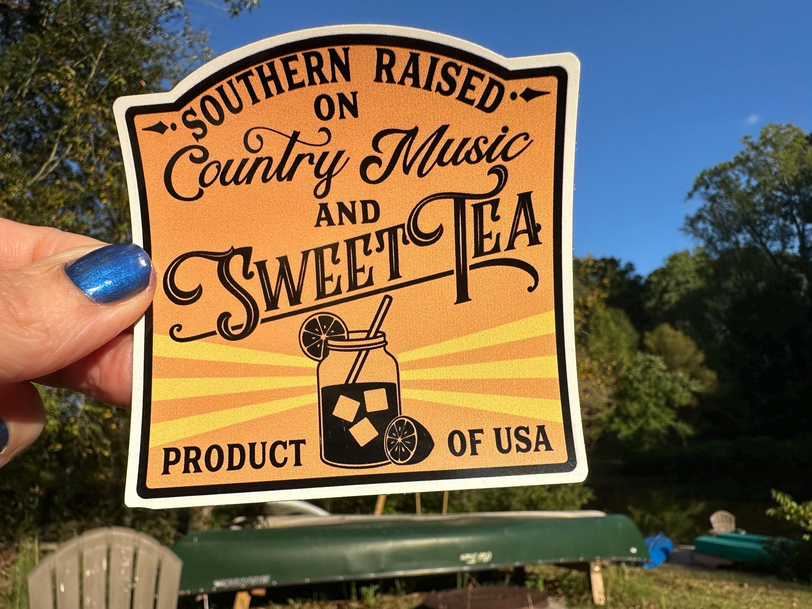 Sticker 9M Southern Raised on Country Music and Sweet Tea Tumbler Label ...