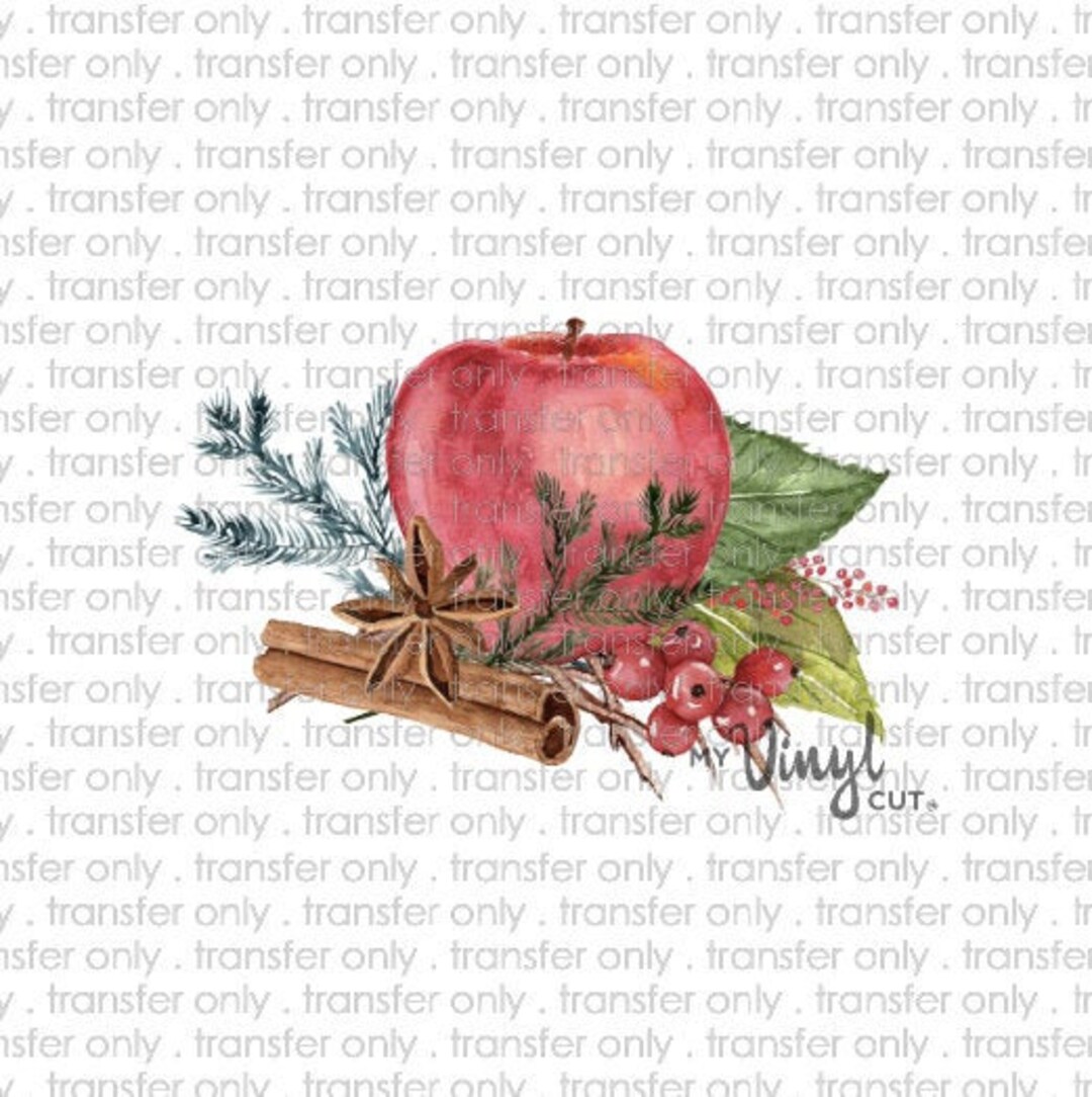 Sticker Fall Themed Apple Cinnamon Spice Cranberry Transfer PRINTED ...