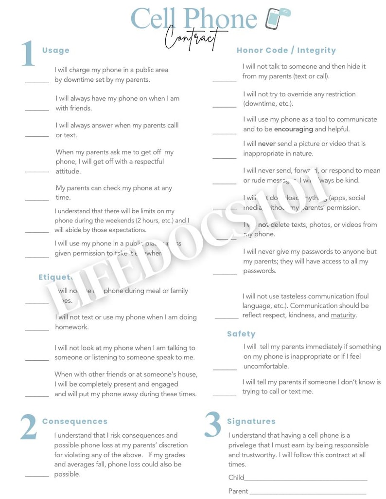 Raising Teens Bundle, Teen Contracts, Cell Phone, Social Media, Driving ...