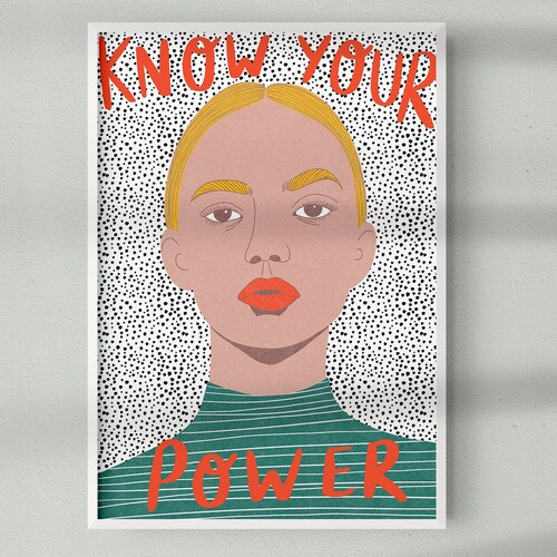 Know Your Power A4 Art Print Feminist Art Print - Etsy