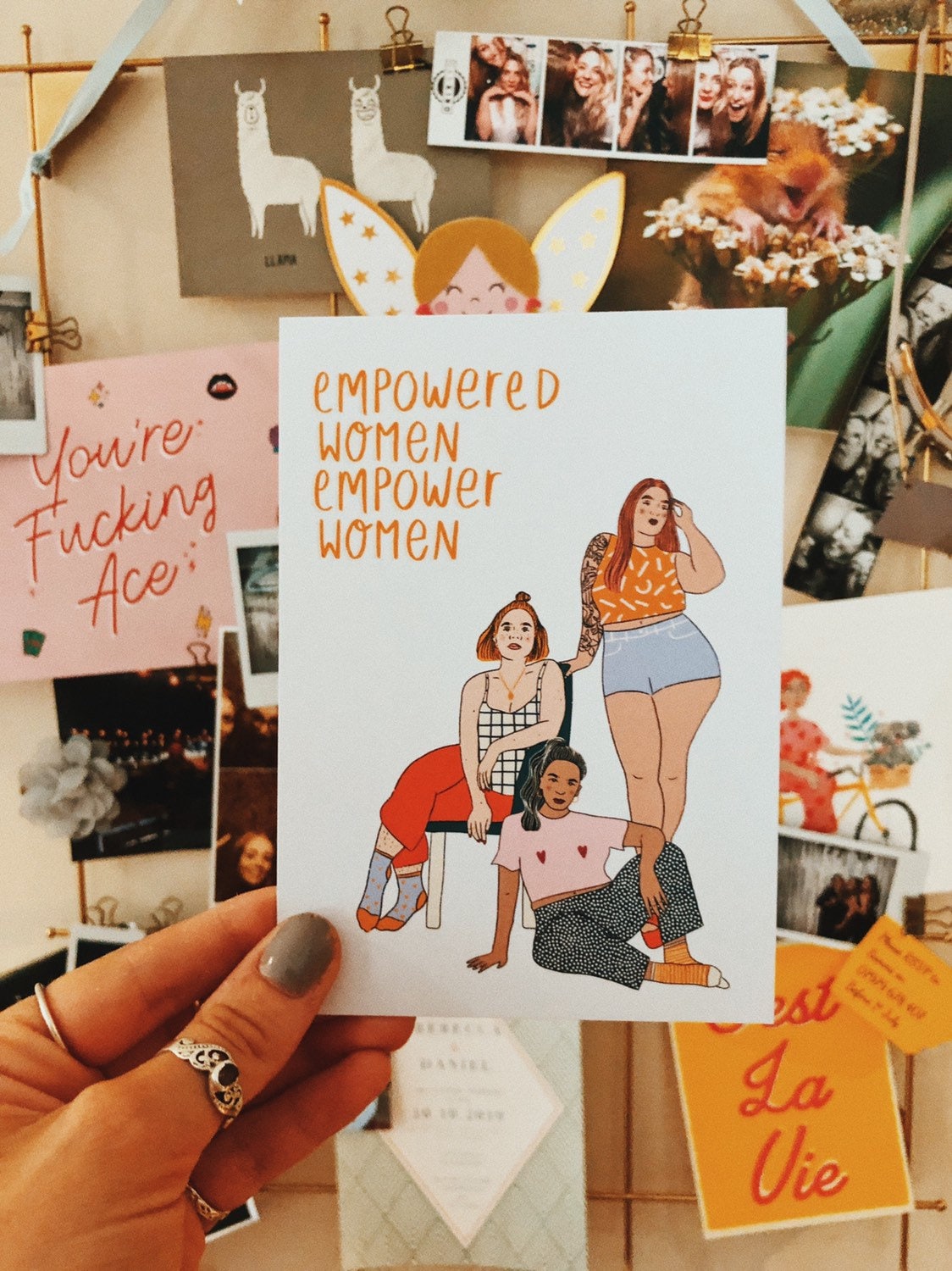 Empowered Women - Illustrated Postcard - Feminist Art - Etsy