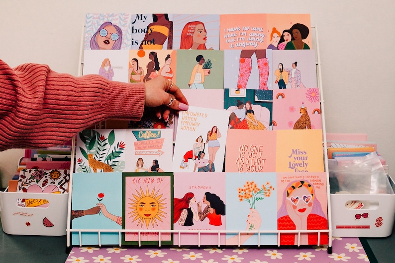 MIX AND MATCH pack of 4 Illustrated Postcards Gift for Her | Etsy