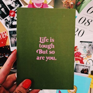 Life is Tough but so Are You - Illustrated Postcard - Feminist Art ...