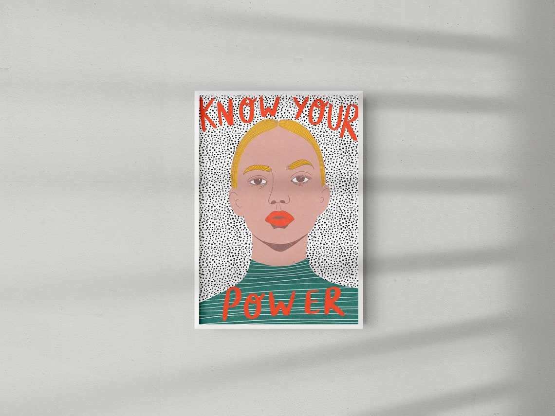 Know Your Power A4 Art Print Feminist Art Print - Etsy