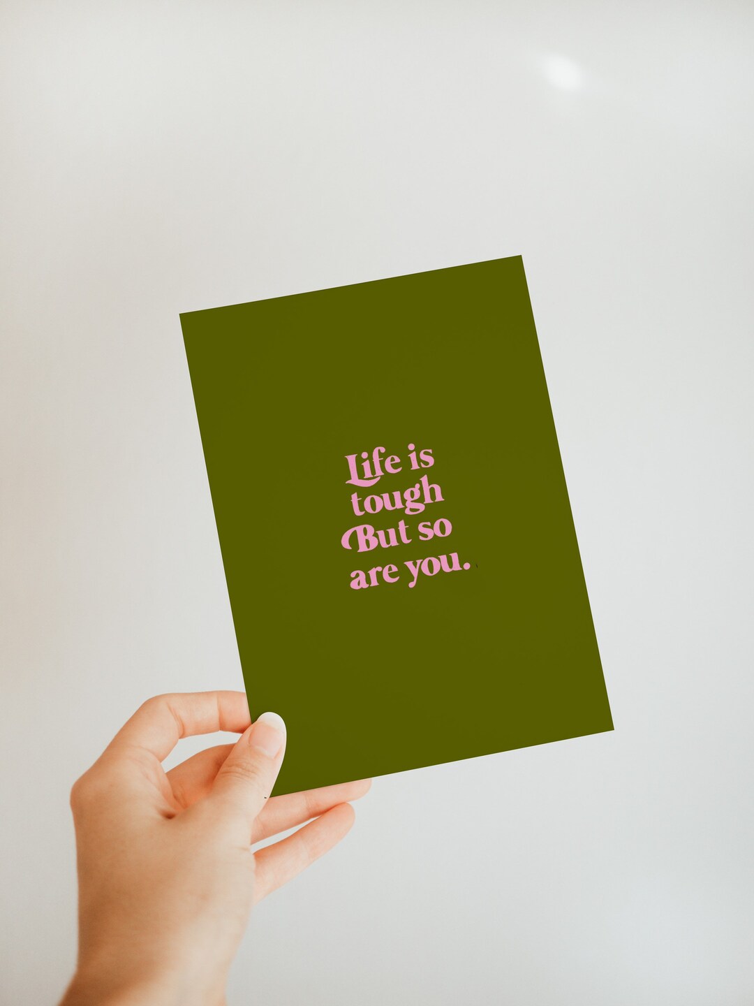 Life is Tough but so Are You - Illustrated Postcard - Feminist Art ...
