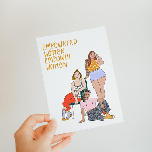 Empowered Women Illustrated Postcard Feminist Art - Etsy
