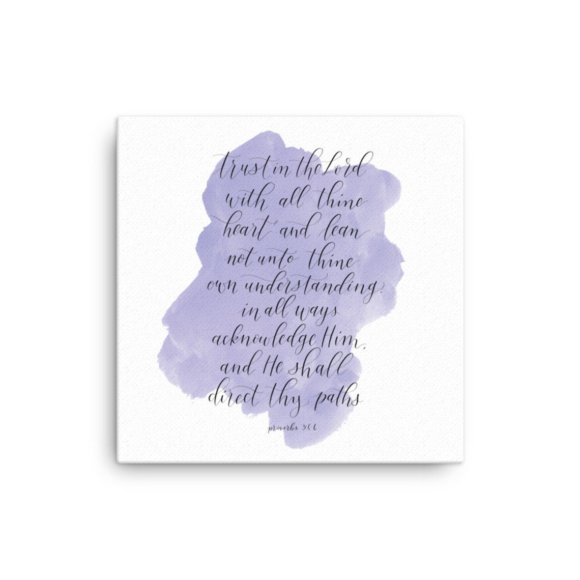 Canvas / Proverbs 3: 5-6 / Trust In The Lord / Calligraphy - Etsy.de