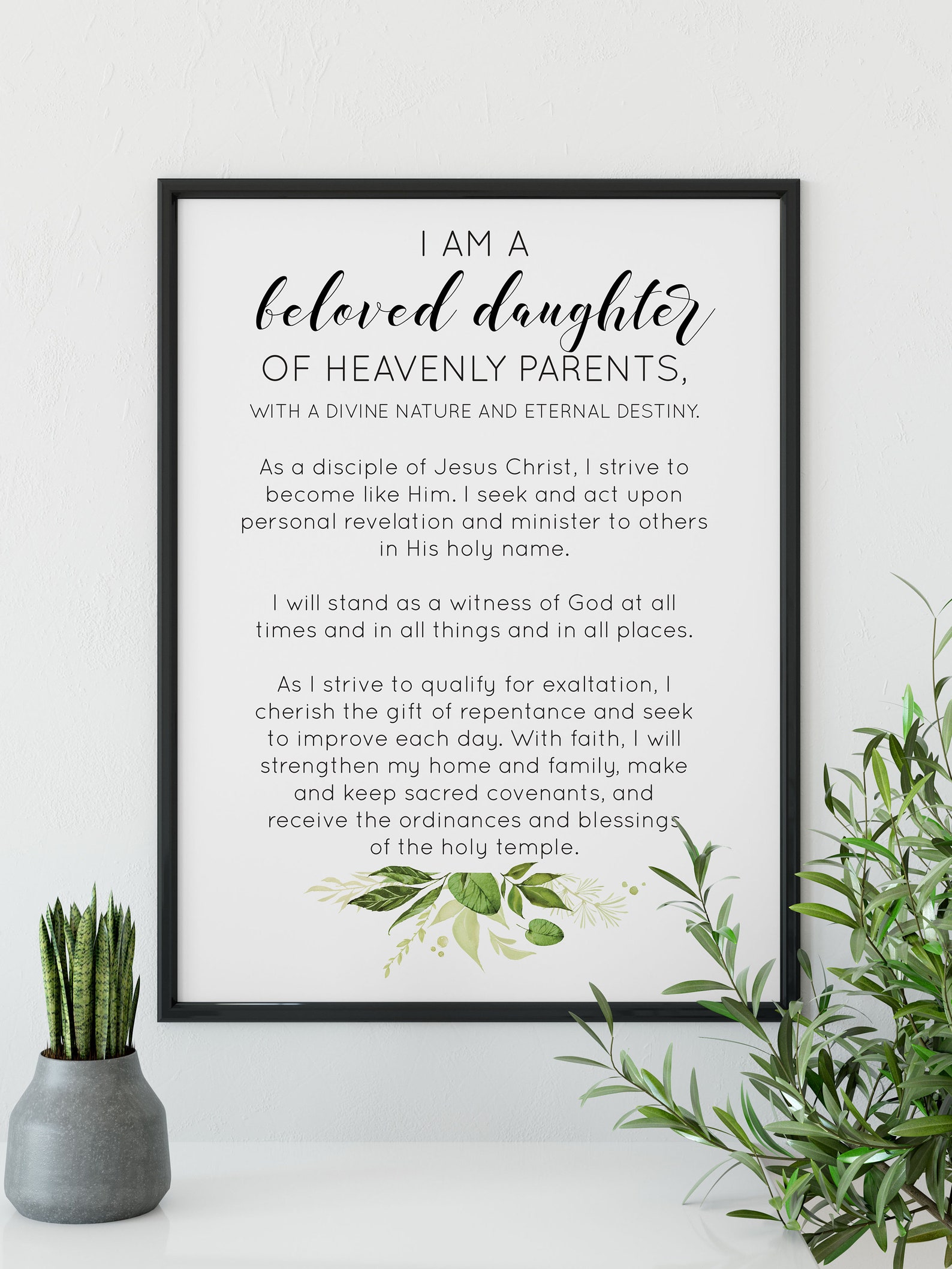 New Young Women Theme PRINTABLE / Updated YW Theme / LDS /pretty ...