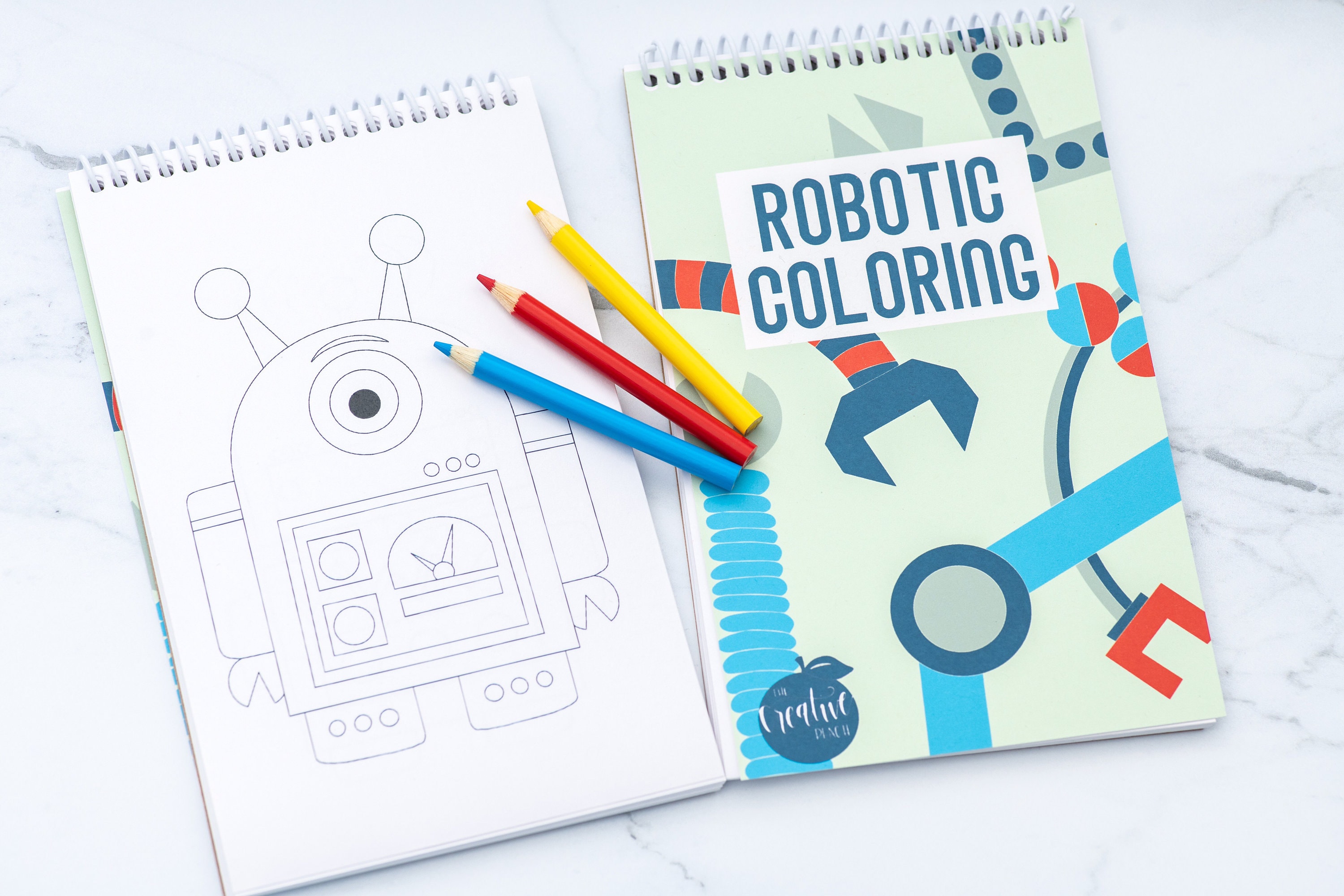 Robotic Coloring / Robot Themed Simple Coloring Book - Etsy