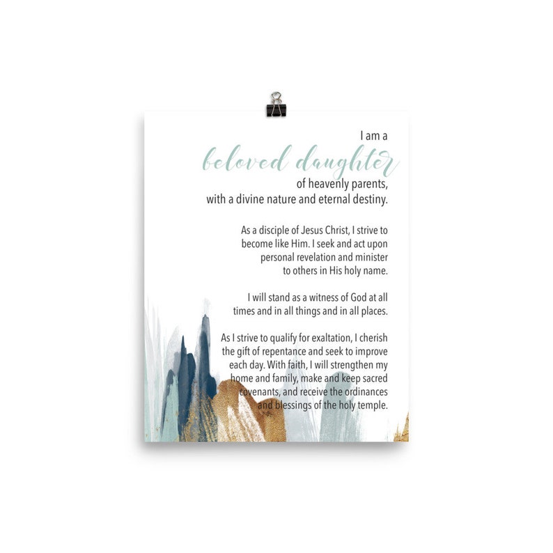 New Young Women Theme Poster / Updated YW Theme / LDS /pretty Lettering ...