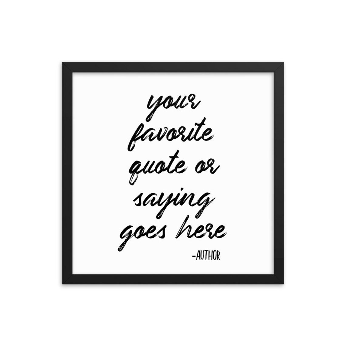Custom Quote Wall Art Print / Framed poster | Etsy