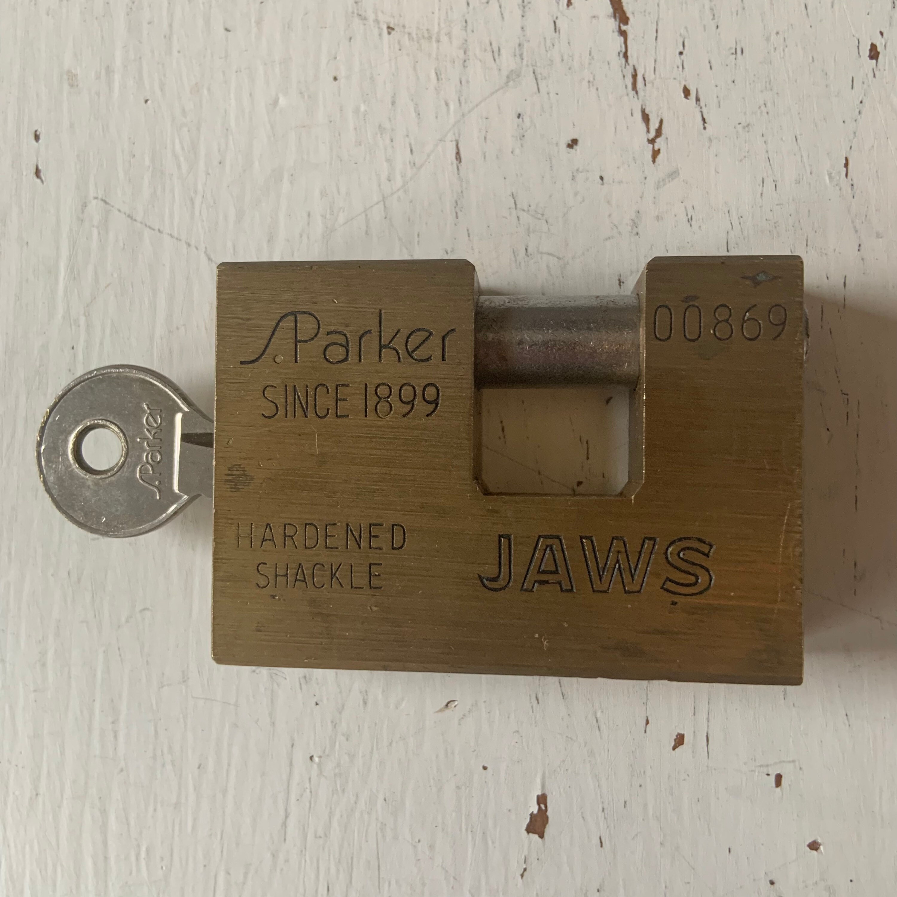 Vintage Jaws Parker Hardened Shackle Brass Shutter Keyed Lock - Etsy