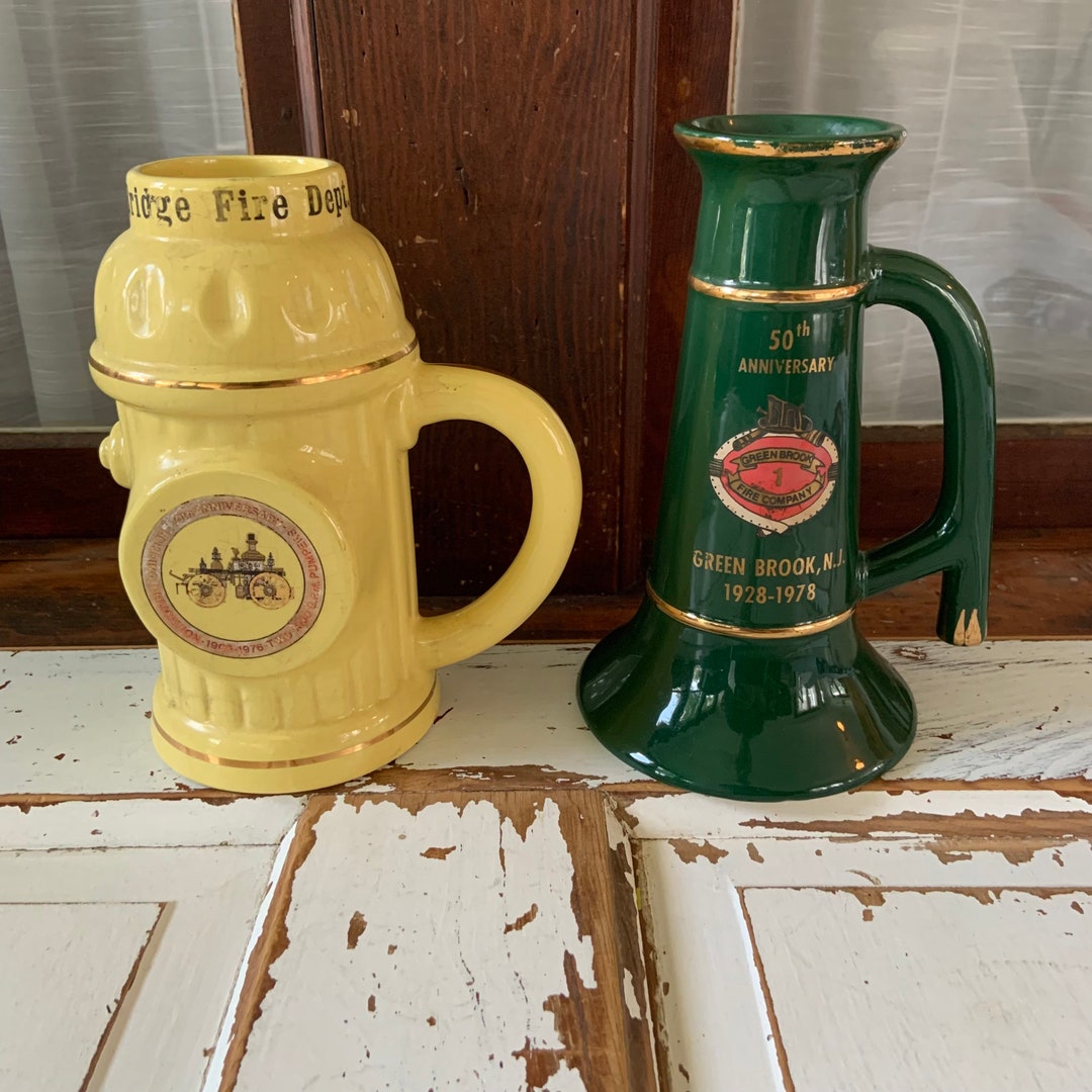 Set of 2 Vintage 1970s Fire Department Commemorative Mugs - Etsy