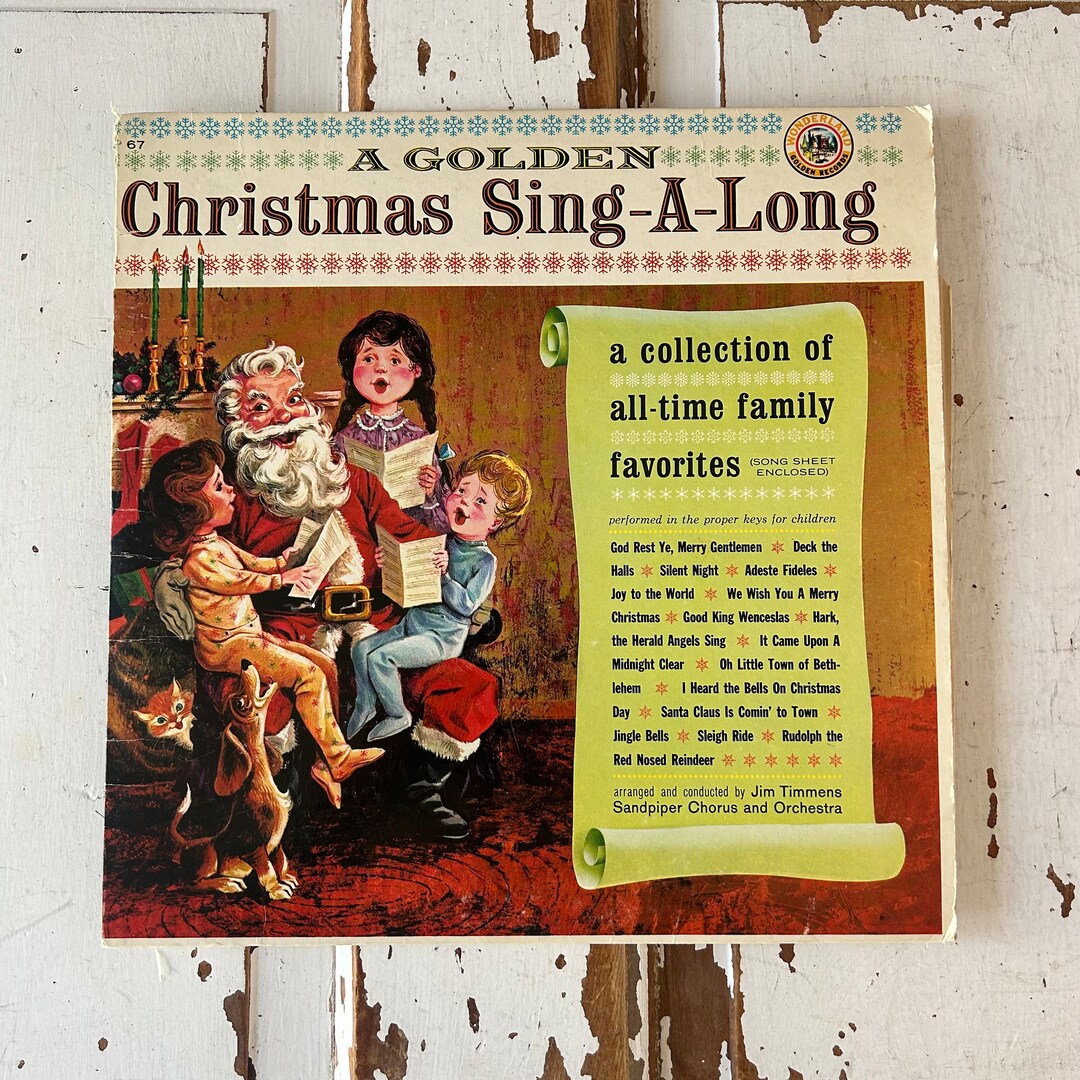 VINTAGE A Golden Christmas Sing A Long Vinyl LP 33 RPM Family Favorites ...