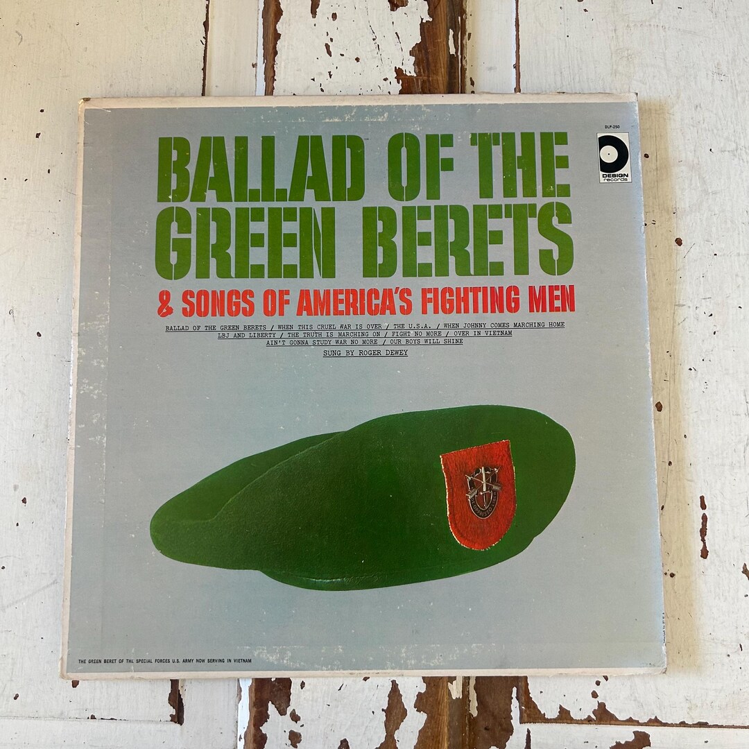 Vintage Album Roger Dewey Ballad of the Green Berets Design Records ...