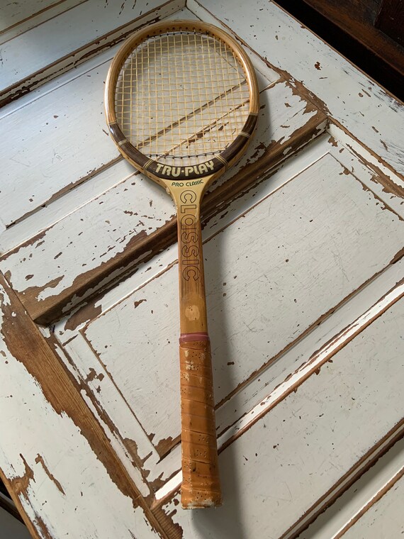 Vintage 70s or 80s Wooden Tennis Racket Tru-Play Pro Classic | Etsy