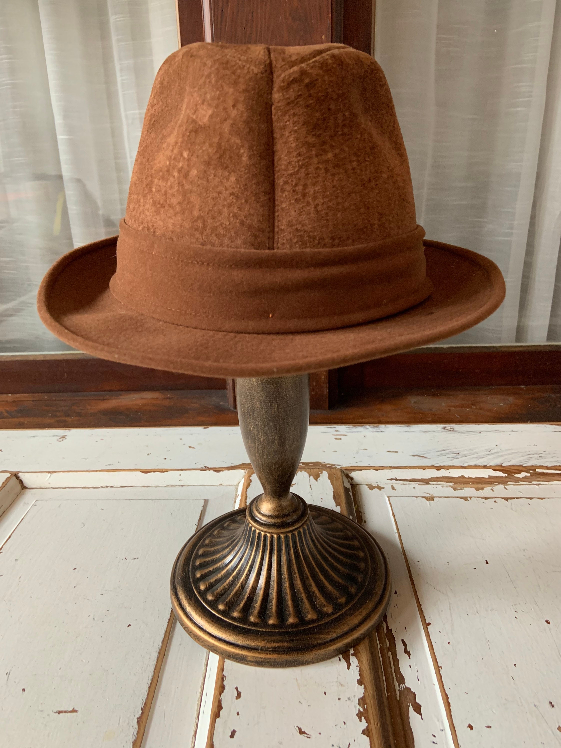Vintage 1960s Cavanagh Hats of NY Suede Fedora | Etsy
