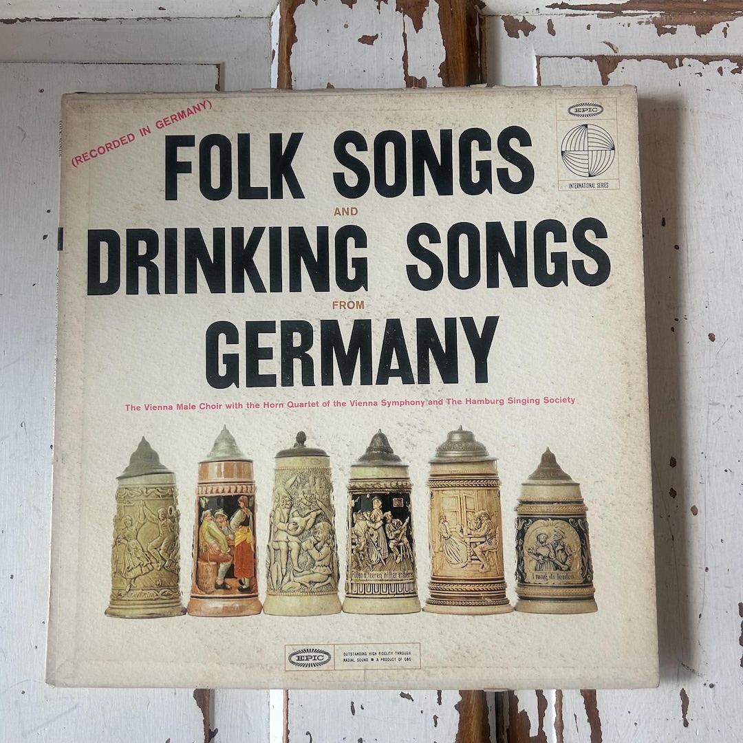 Folk Songs and Drinking Songs From Germany 1960's Vintage Vinyl Album ...