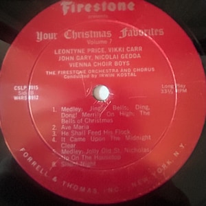 Firestone Presents Your Favorite Christmas Music Volume 7 Vinyl Album ...