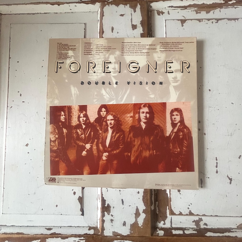 Foreigner "double Vision" LP Record 1978 Atlantic - Etsy