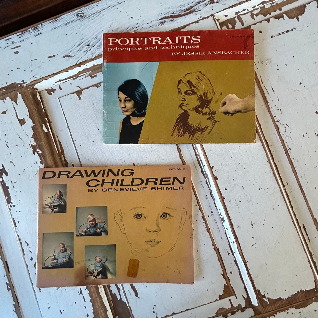 2 Vintage Art Books Drawing Children and Portraits 1959 1960 - Etsy