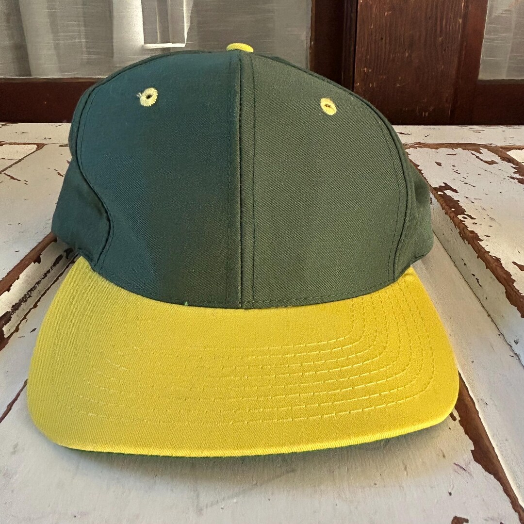 Vintage 1990's Ama Pro Green and Yellow Hat Cap Snapback NOS Blank - Etsy