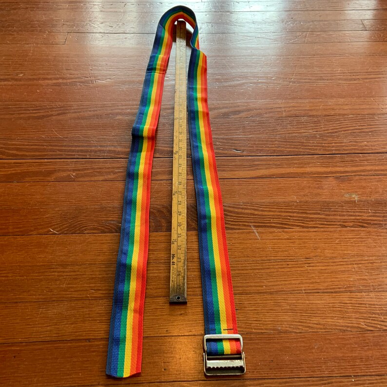 Vintage 1990s Rainbow Luggage Strap Retro Repurposed Belt | Etsy