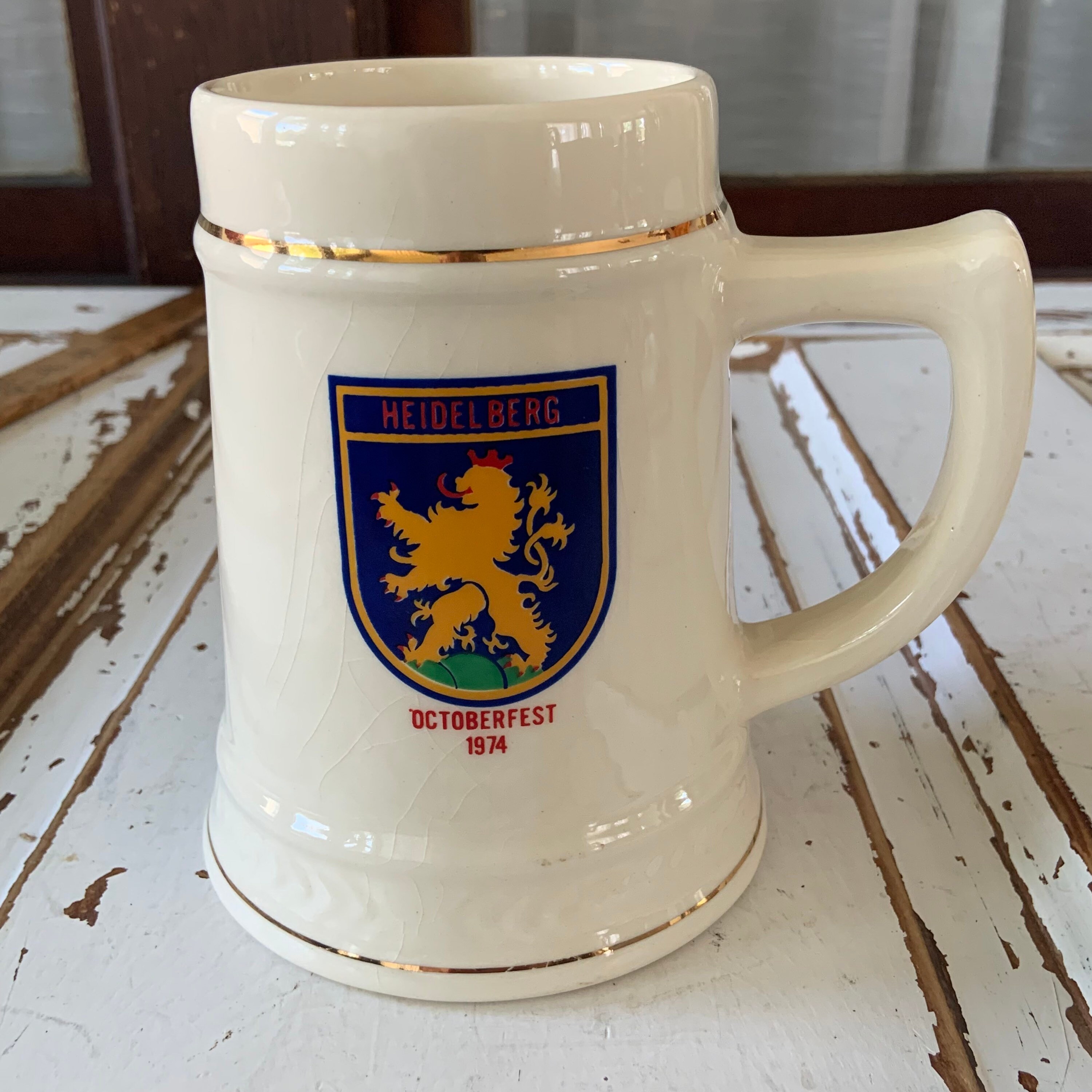 Vintage 1974 Heidelberg Octoberfest Ceramic Beer Stein Mug - Etsy