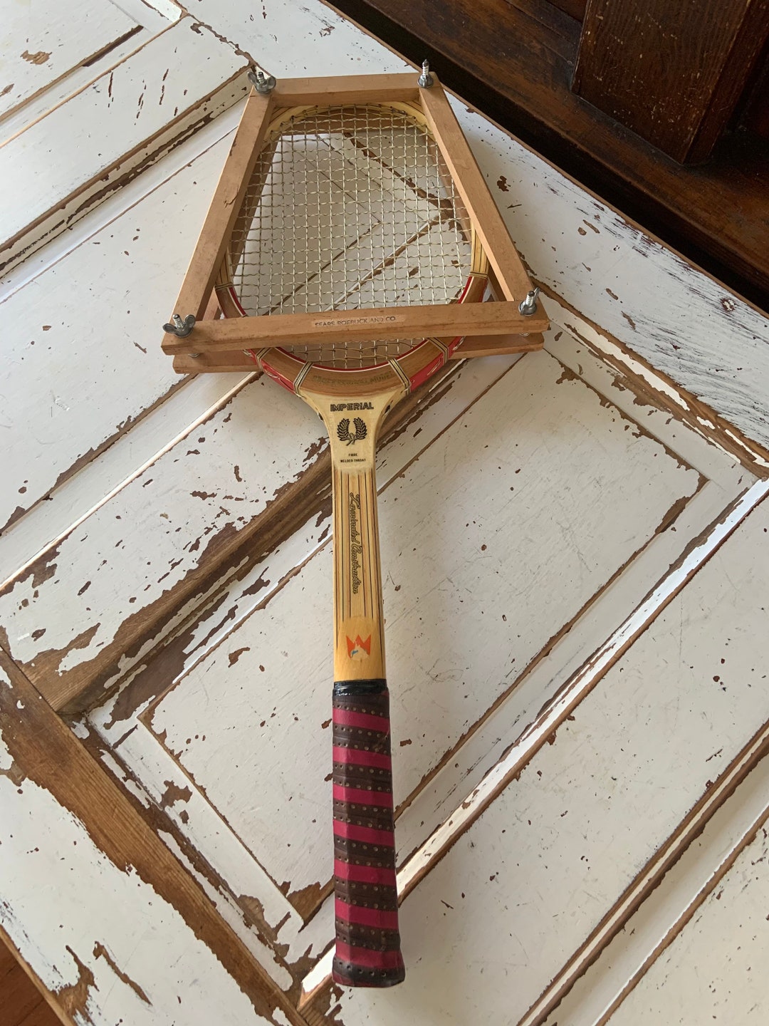 Vintage 1970’s 1980’s Imperial Wood Tennis Racket USA With Wood Frame ...