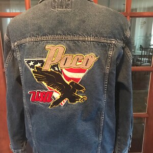 Paco USA American Flag Denim Jacket - Etsy