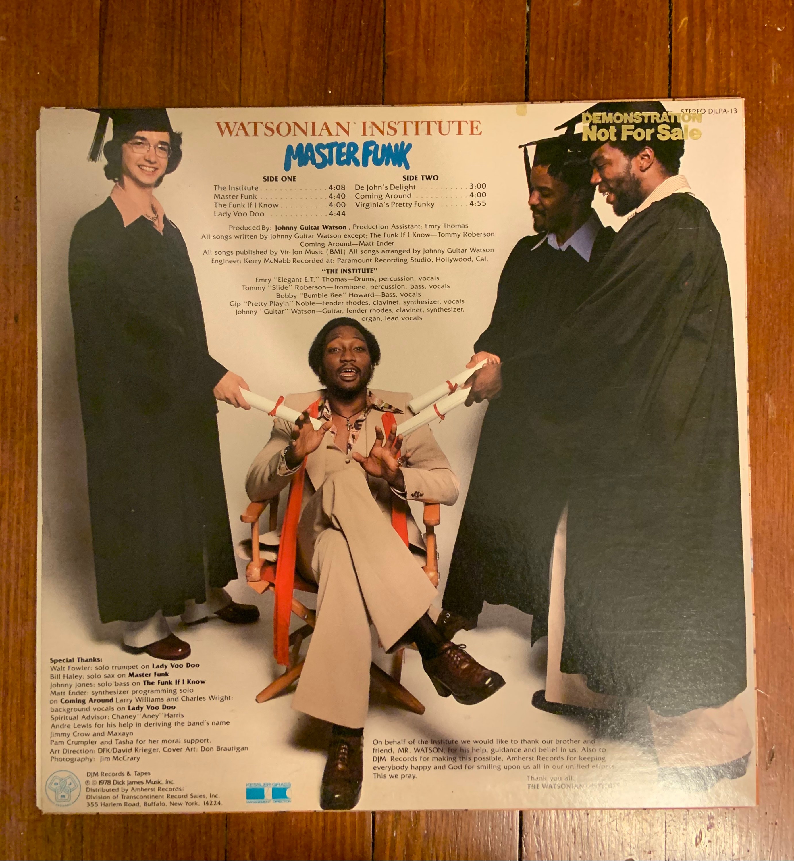 Vintage WATSONIAN INSTITUTE Master Funk DJM Vinyl Album 1978 | Etsy