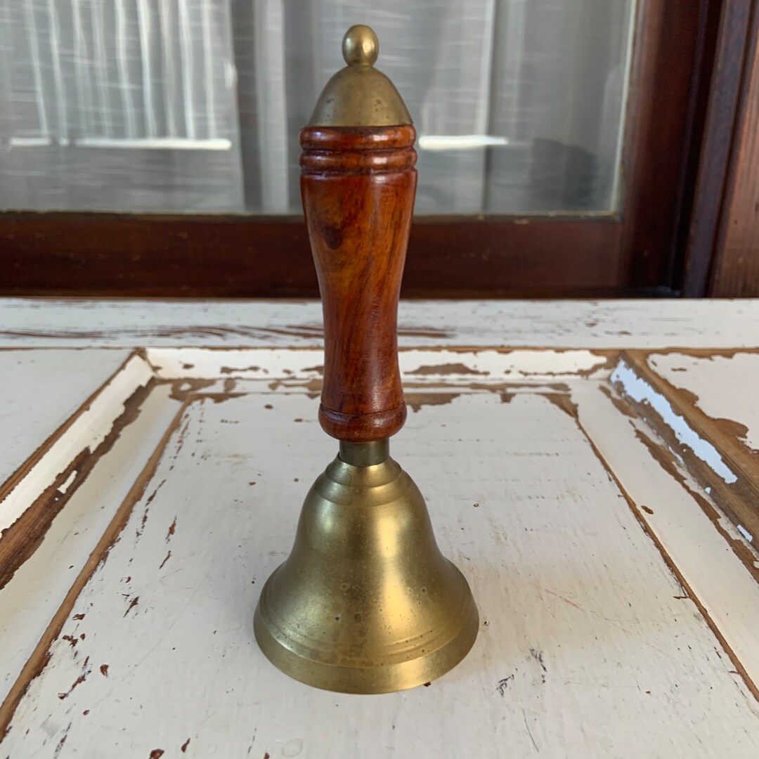 Vintage Brass Hand Held Bell Made in India - Etsy