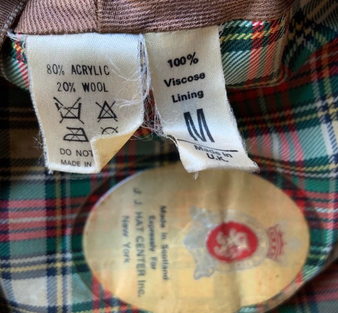 Vintage 1980’s JJ Hat Company New York Tartan News Boy Cap Hat - Etsy