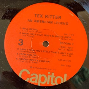 Vintage 1973 Tex Ritter an American Legend 3 LP Vinyl Record Box Set - Etsy