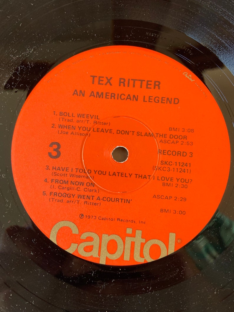 Vintage 1973 Tex Ritter An American Legend 3 LP Vinyl record | Etsy