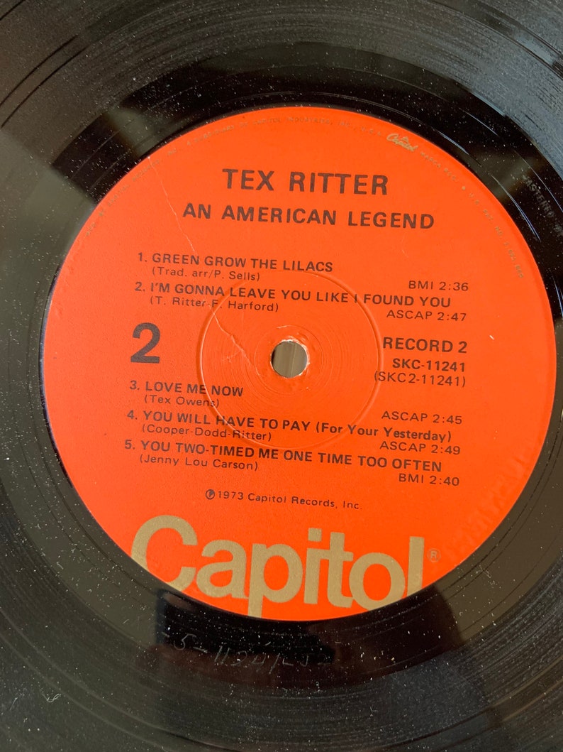 Vintage 1973 Tex Ritter An American Legend 3 LP Vinyl record | Etsy